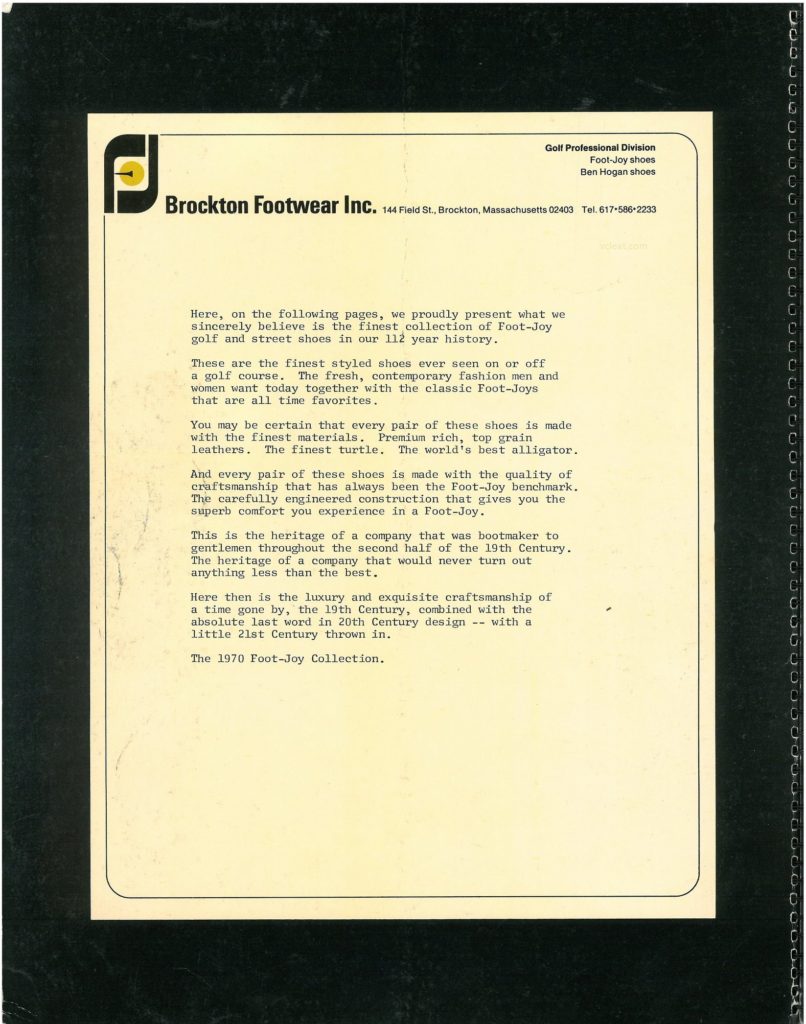 FootJoy 1970 Shoe Catalog | vcleat